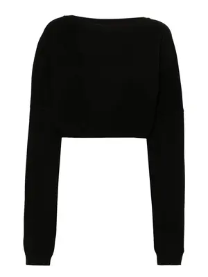 SAINT LAURENT Cropped Cotton Sweatshirt