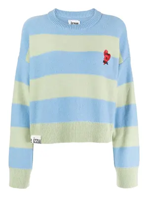 IZZUE IZZUE Heart-Patch Wool-Blend Jumper