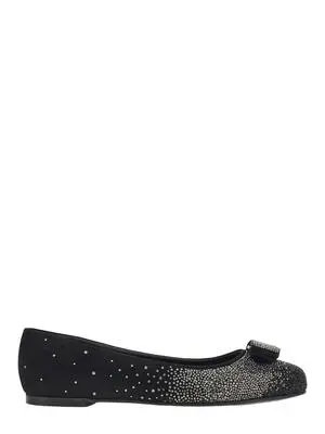 FERRAGAMO Vara Bow Ballerina Shoes - Black
