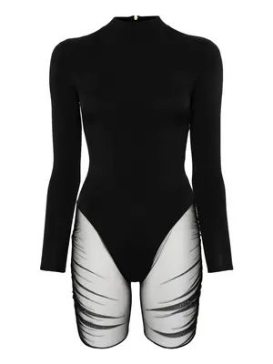 MAISON CLOSE Nuit Fauve Long-sleeves Bodysuit - Black