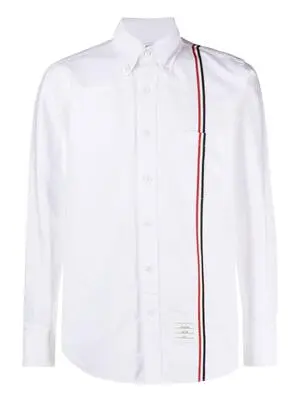 Thom Browne Rwb Stripe Cotton Shirt - White