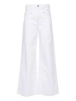 Isabel Marant Lemony High-rise Wide-leg Jeans - White