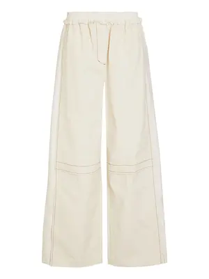 3.1 Phillip Lim Ripstop And Cotton-canvas Wide-leg Pants - Cream