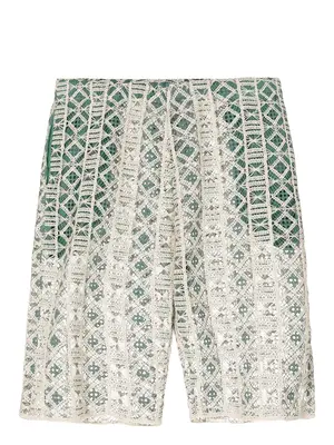 AMIR SLAMA Embroidered Shorts - Green