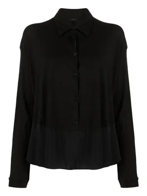 Transit Panelled Virgin Wool-blend Top - Black