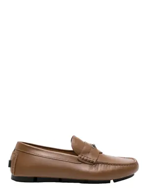 Versace Medusa Head Biggie Leather Loafers - Brown
