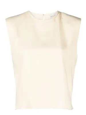 FORTE_FORTE Forte Forte Sleeveless Cropped Satin Blouse