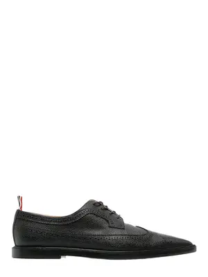 Thom Browne Pointed-toe Leather Brogues - Black