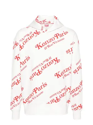 Kenzo X Verdy Monogram-pattern Hoodie - White