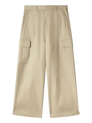 Off-White Wide-leg Cargo Trousers - Neutrals