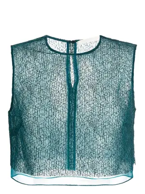 JASON WU Layered Cropped Blouse - Green