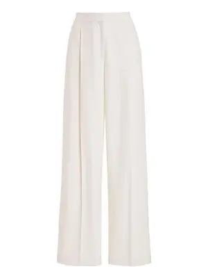 OSCAR DE LA RENTA High-Rise Stretch-Wool Wide-Leg Pants
