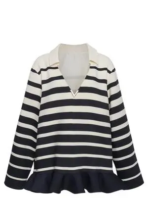 Valentino Garavani Wool-silk Crepe Mini Dress - Stripe