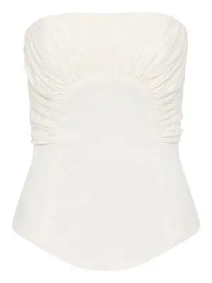 AJE Oriel Ruched Bustier Top