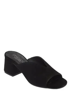 Cordani Pollie Suede Slide Sandal - Crosta Nero