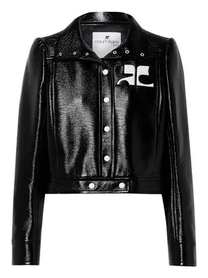 COURREGES Reedition Coated Cotton-blend Jacket - Black
