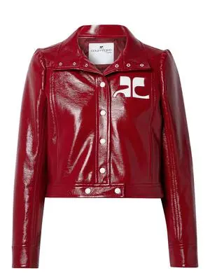 COURREGES Reedition Coated Cotton-blend Jacket - Red