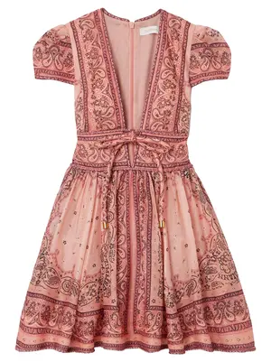 Zimmermann Matchmaker Bandana-print Mini Dress - Pink