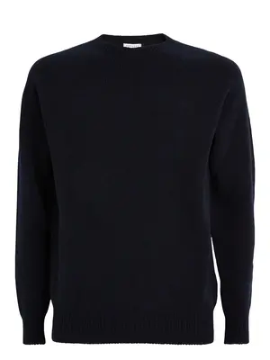 Sunspel Lambswool Jumper - Navy