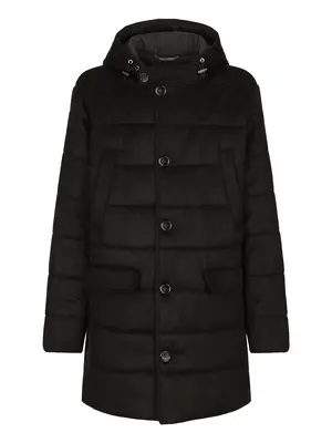 Dolce & Gabbana Quilted Cashmere Parka - Black