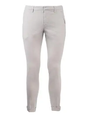 DONDUP Gaubert Slim Pleat Pants In Cotton White