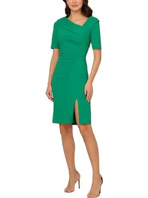Adrianna Papell Stretch Crepe Dress - Vivid Green