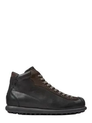 Camper Camper Lace-Up Leather Boots Black