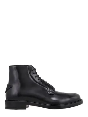 PRADA Prada Leather Lace-Up Boots