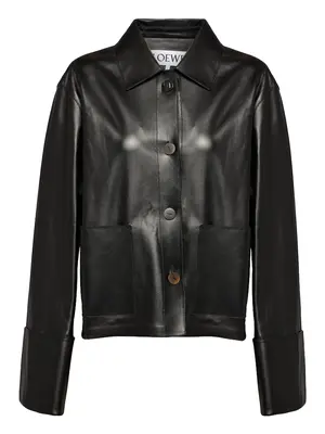 Loewe Leather Jacket - Black