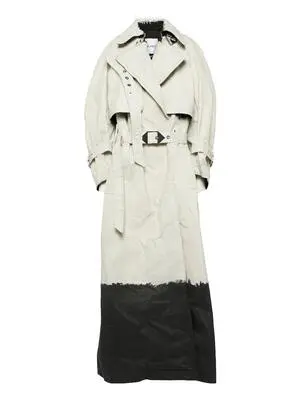 Attico Coated Denim Trench Coat - White