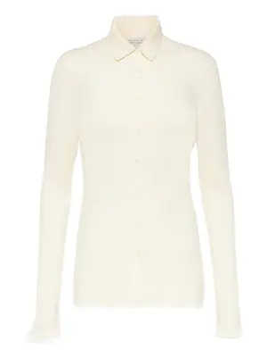 Gabriela Hearst Deidre Wool Shirt - White