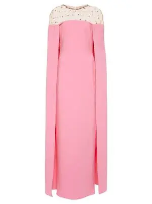 Safiyaa Ambere Caped Gown - Pink