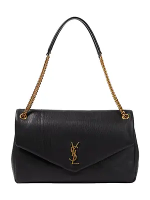 Saint Laurent Calypso Large Leather Shoulder Bag - Black