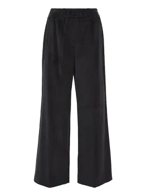 Brunello Cucinelli Corduroy Wide-leg Pants - Black