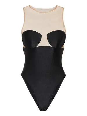 ADRIANA DEGREAS Adriana Degreas Hands Tulle Bodysuit