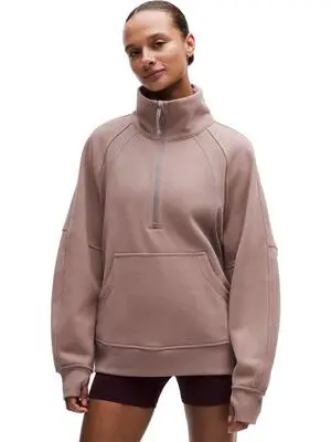 Lululemon Scuba Oversized Funnel-neck Half Zip - Ashen Rose