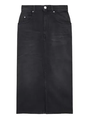 Isabel Marant Tilauria Midi Denim Skirt - Black