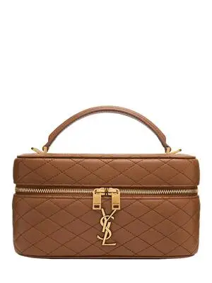 Saint Laurent Gabby Mini Vanity Case Brown Multi