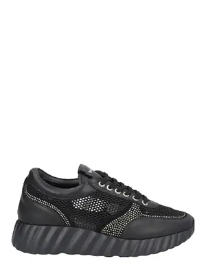 BALDININI Leather And Textile Sneakers - Black