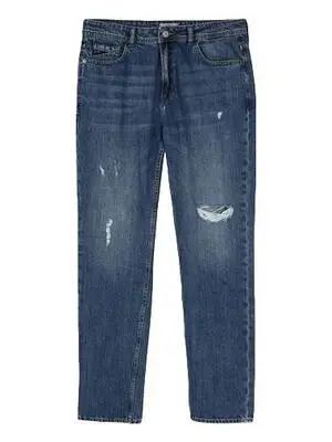 YES ZEE BY ESSENZA Cotton Denim Straight-leg Jeans - Blue