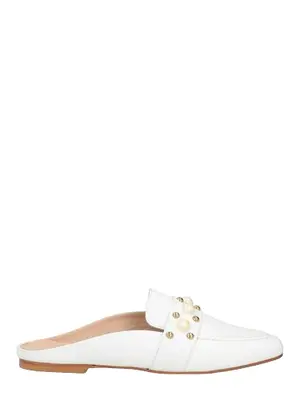 BALDININI Calfskin Mules - White