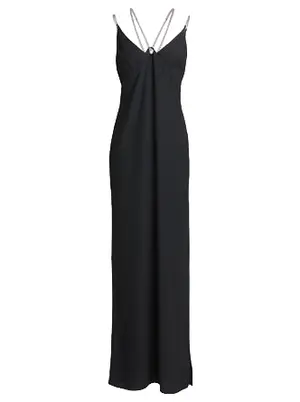 MONIQUE GARÇONNE Crepe Maxi Gown - Black