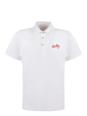 Bally Logo-embroidered Polo Shirt - White