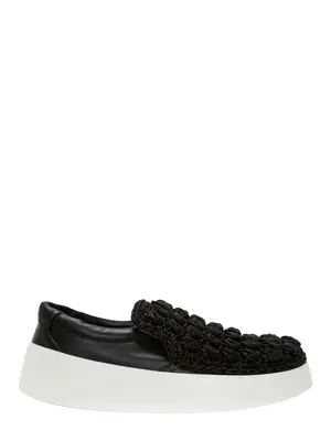 JW Anderson Popcorn Leather Loafers - Black