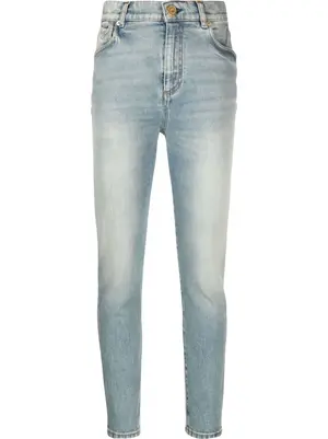Balmain Mid-rise Skinny Jeans - Blue