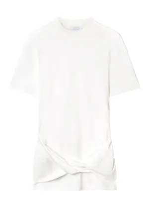 Off-White Arrow Twisted T-shirt Dress - White