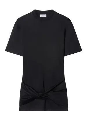 Off-White Arrow Twisted T-shirt Dress - Black
