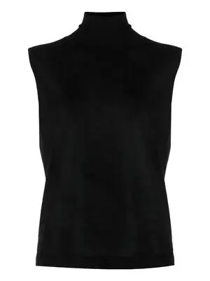 Fabiana Filippi Knitted Roll Neck Top - Black