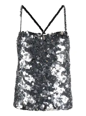 SONIA RYKIEL PARIS Sonia Rykiel Sequinned Square-neck Tank Top