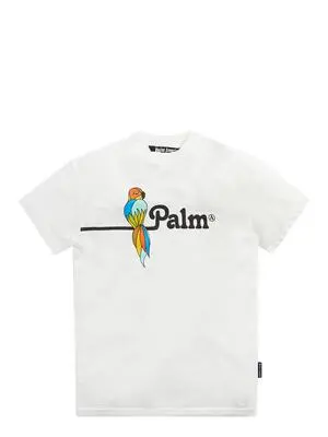 Palm Angels Parrot Vintage Tee /black - White